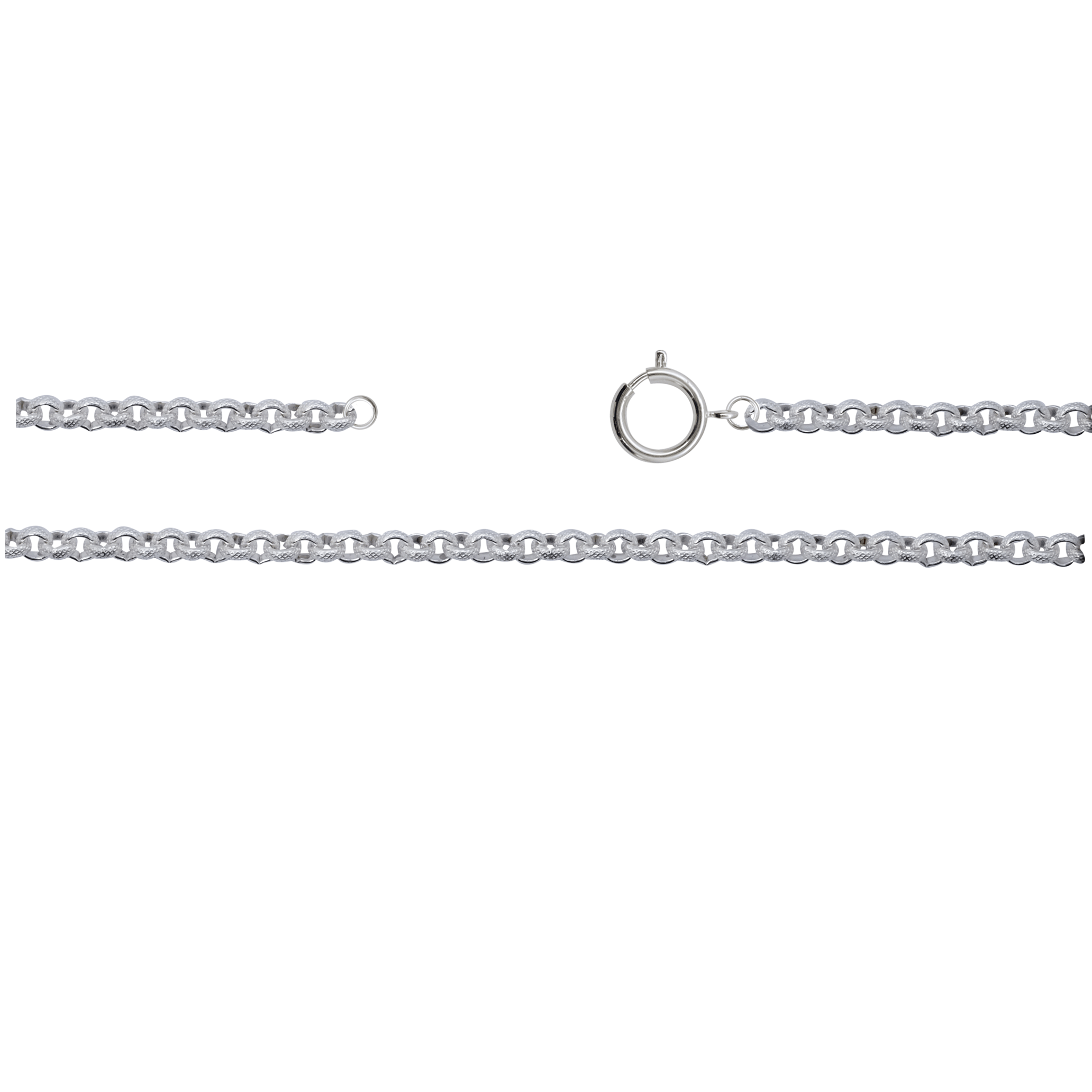 Kette, ca 75 cm mit Federring, Messing, versilbert – Online Shop für ...