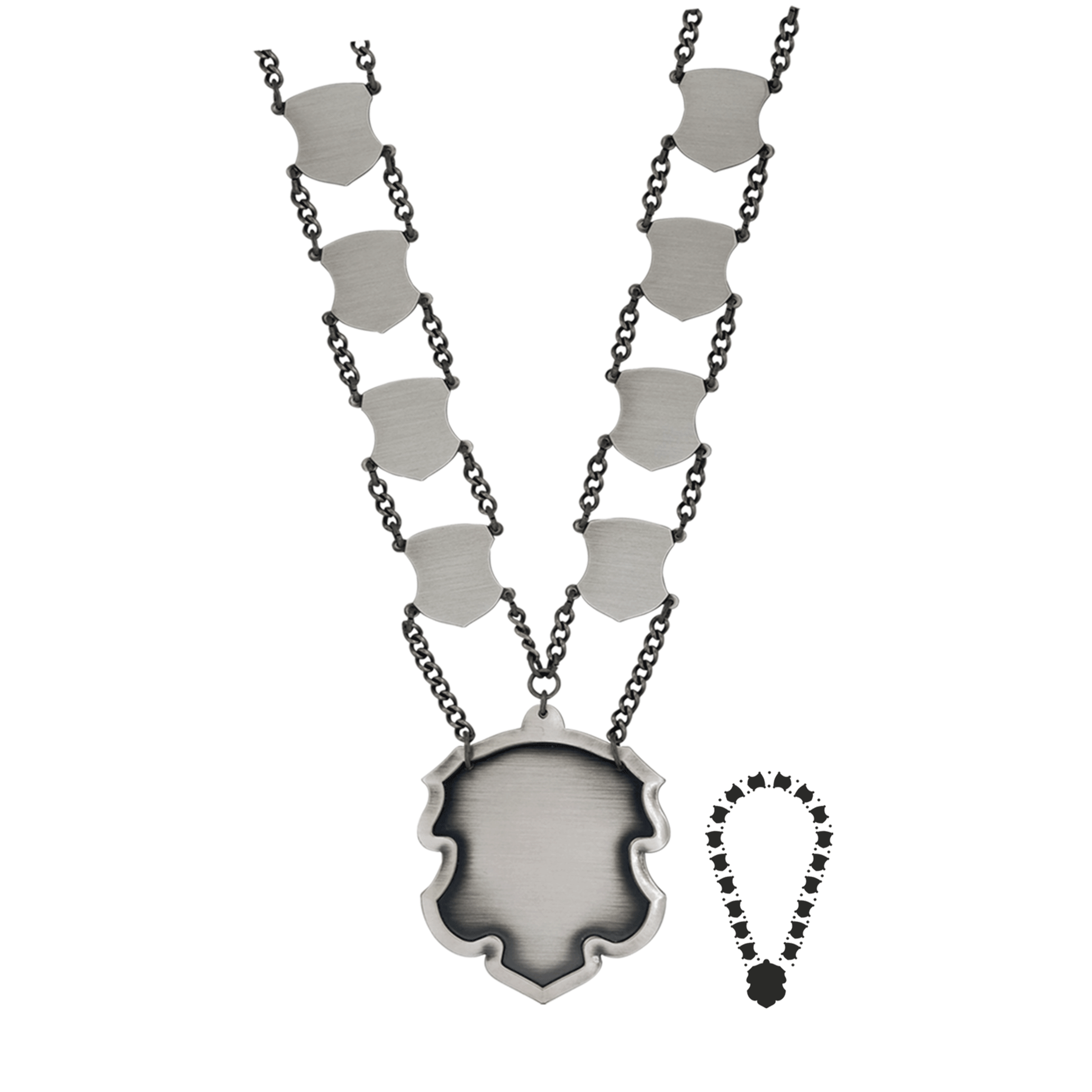 Schützenkette mit Mittelstück, Messing, altsilber, – Online Shop für ...